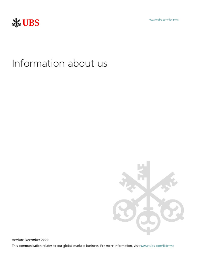 About Ubs Investment Bank | PDF