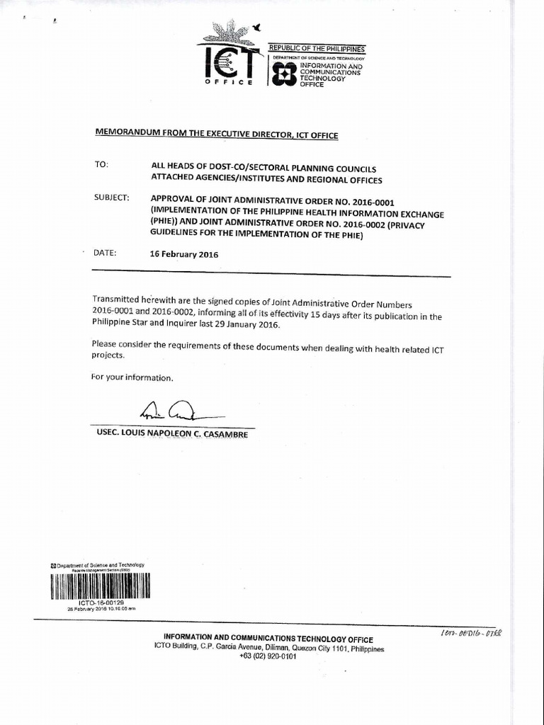 Joint Administrative Order | PDF