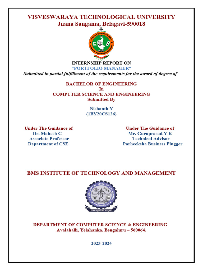 Nishanth Internship Report | PDF | Web Development | World Wide Web