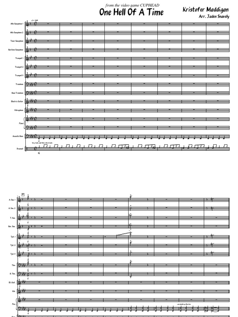 One Hell of a Time Sheet Music | PDF | Trombone | Aerophones