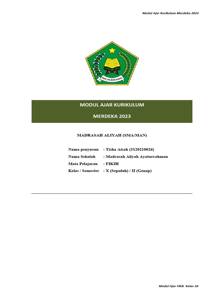 Modul Ajar Fiqih Kelas 7 Bab 1 Makalah Pdf Terbaru Meaning Of Noel