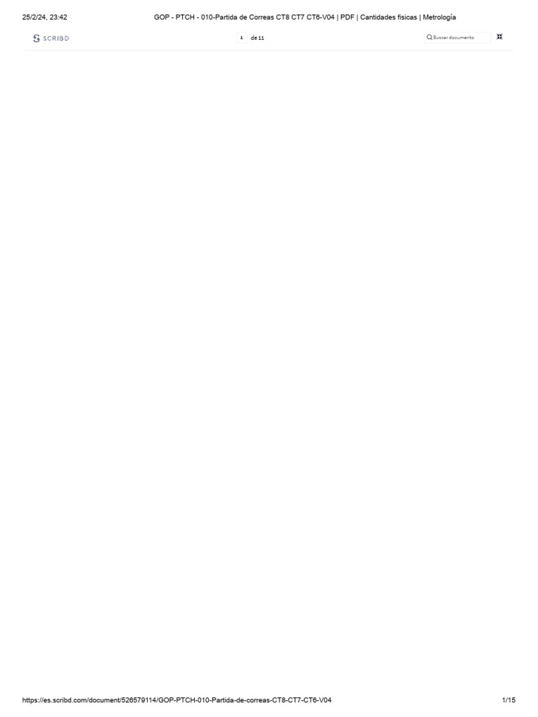 GOP - PTCH - 010-Partida de Correas CT8 CT7 CT6-V04 - PDF - Cantidades Fisicas - Metrología | PDF