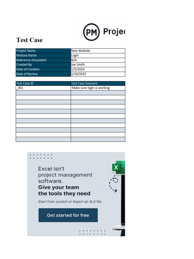 Login Test Case for New Website | PDF