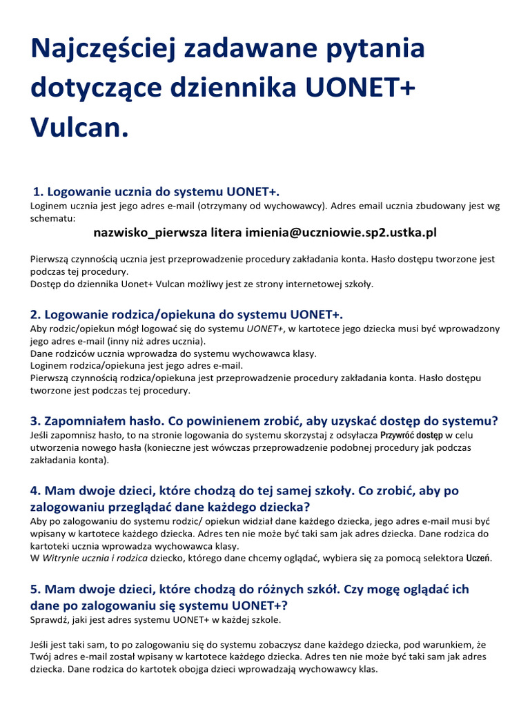 Najczesciej Zadawane Pytania | PDF