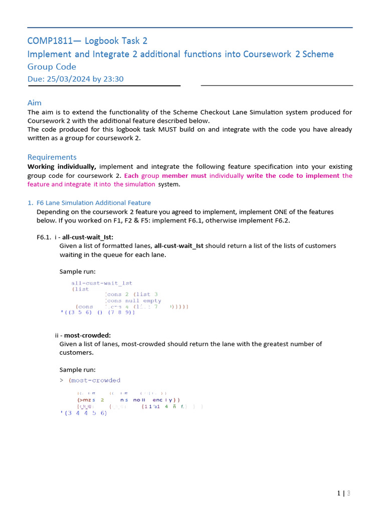 COMP1811 - Logbook Task 2 | PDF | Computing | Computer Programming