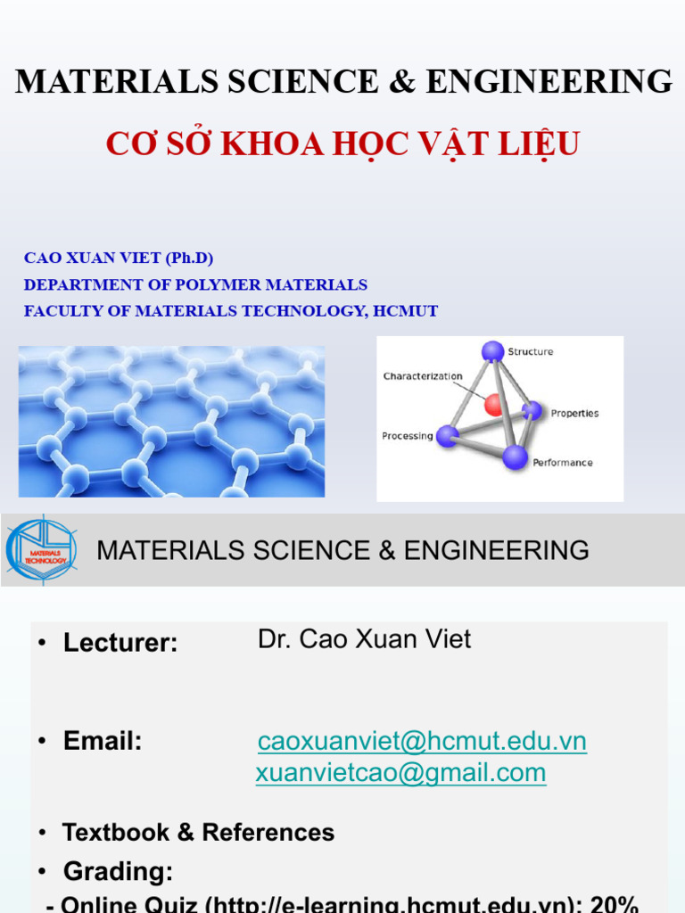 Lecture 1 - Introduction To Materials Science | PDF