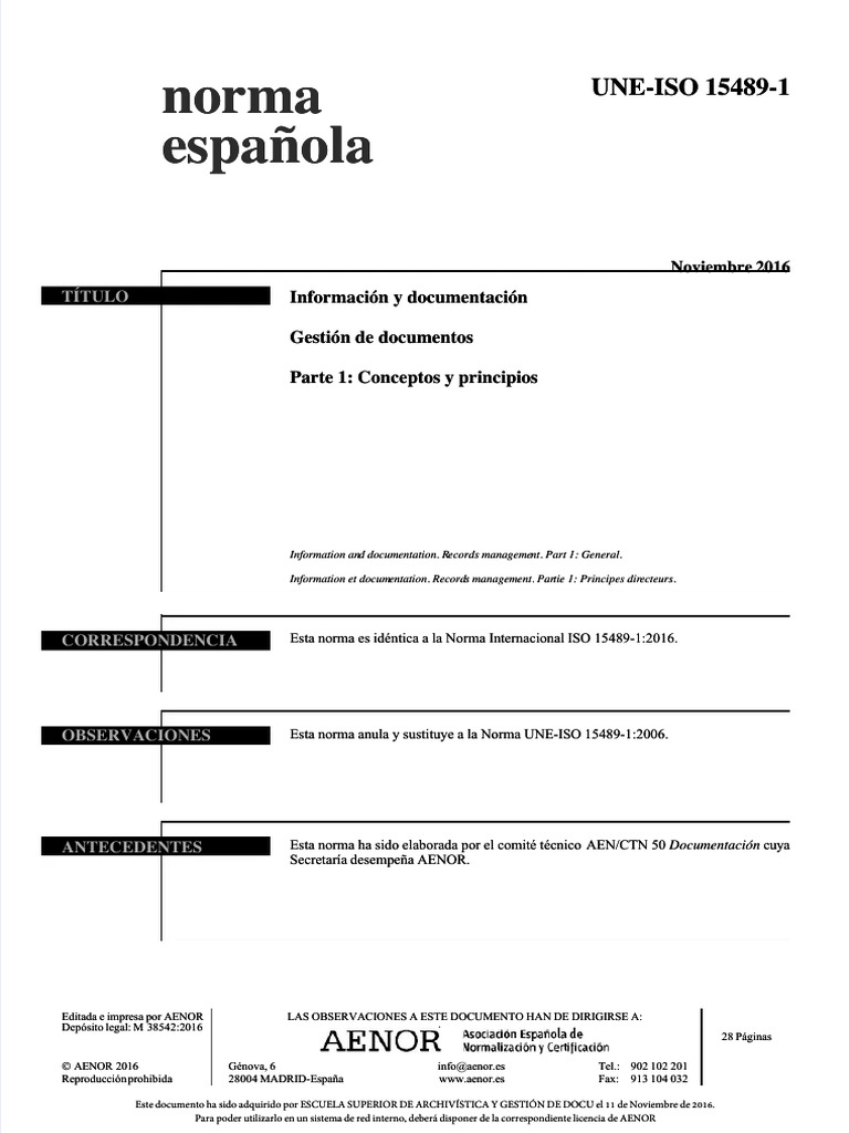 PDF Norma Iso 15489 Compress | PDF