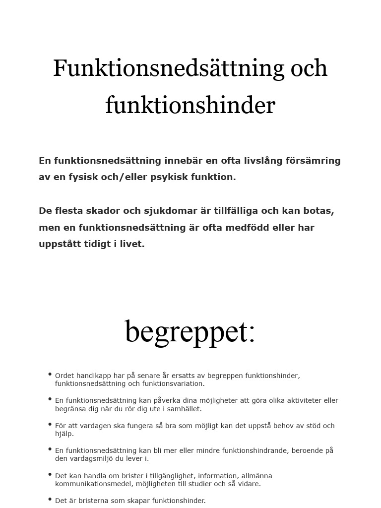 Funktionshinder 2020 | PDF