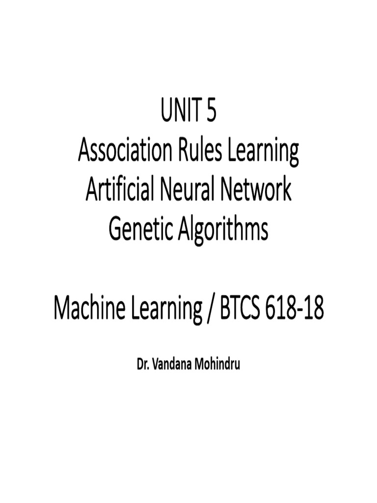 Unit - 5 Machine Learning | PDF | Applied Mathematics | Cognitive Science