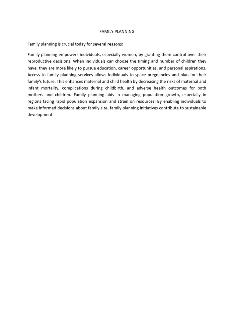Family Planning | PDF
