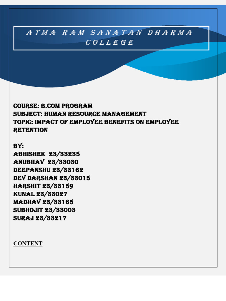 HRM (Report) | Download Free PDF | Employee Retention | Employment