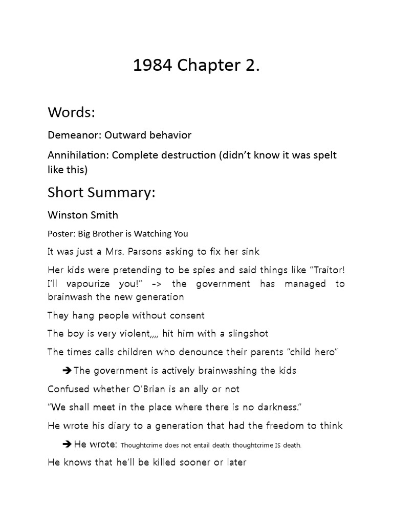 1984 Chapter 2 | PDF