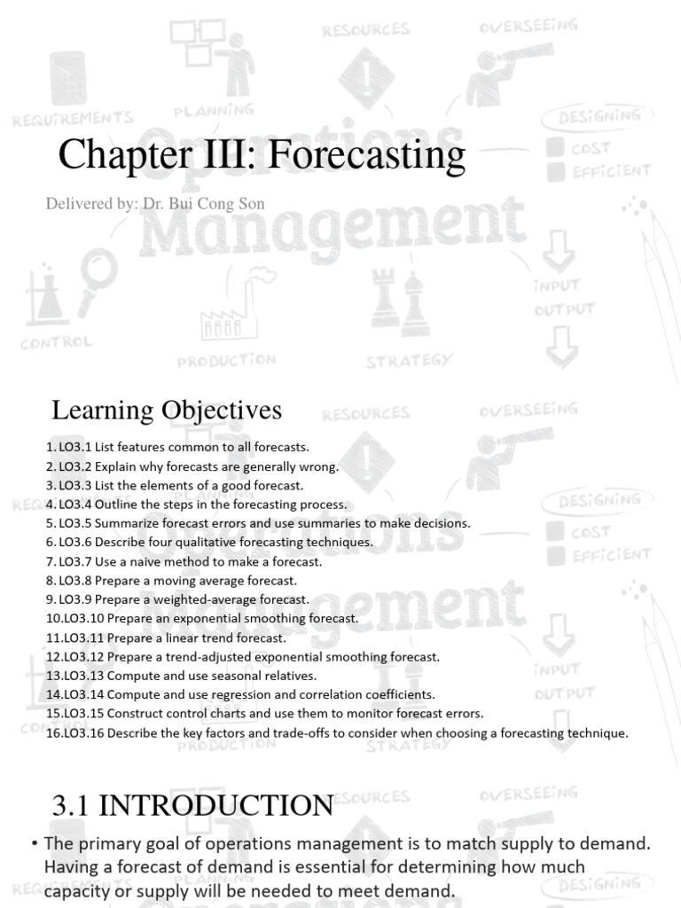 OM Chapter III Forcasting | Download Free PDF | Forecasting | Errors And Residuals