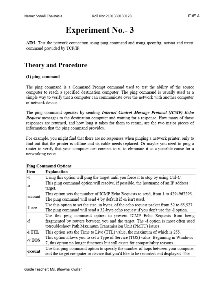 Computer Network Experiment No3 0 | PDF | Domain Name System | Ip Address