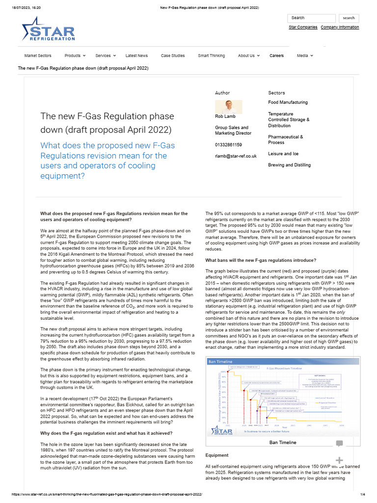 New F-Gas Regulation Phase Down 2022 | PDF | Chlorofluorocarbon | Ozone ...