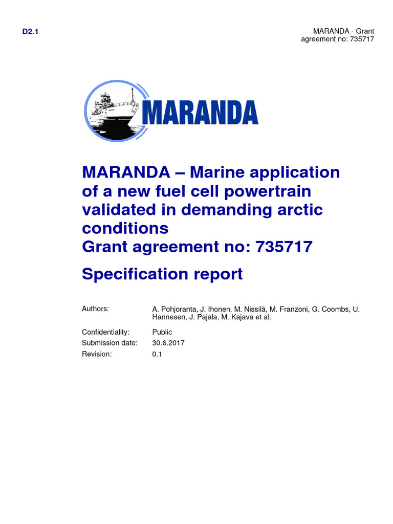 Deliverable - 2 - 1 - Specification Report | PDF | Power Electronics | Fuel Cell