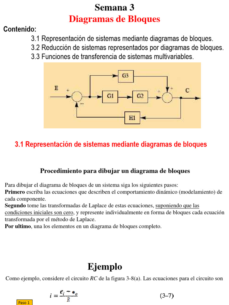 Diagramas de Bloques y Transferencias | PDF | Ecuaciones | Matriz ...