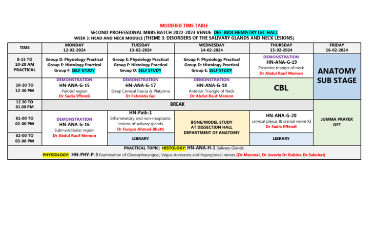 Week 03M HN 2024 | PDF | Neck | Nervous System