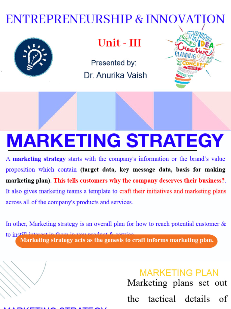 Entrepreneurship - Innovation - 3 | PDF | Strategic Management | Marketing