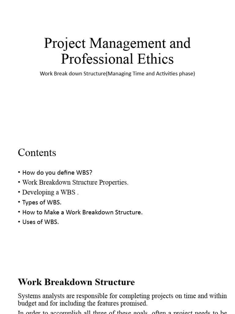 WBS Final 1 | PDF | Systems Engineering | Projects