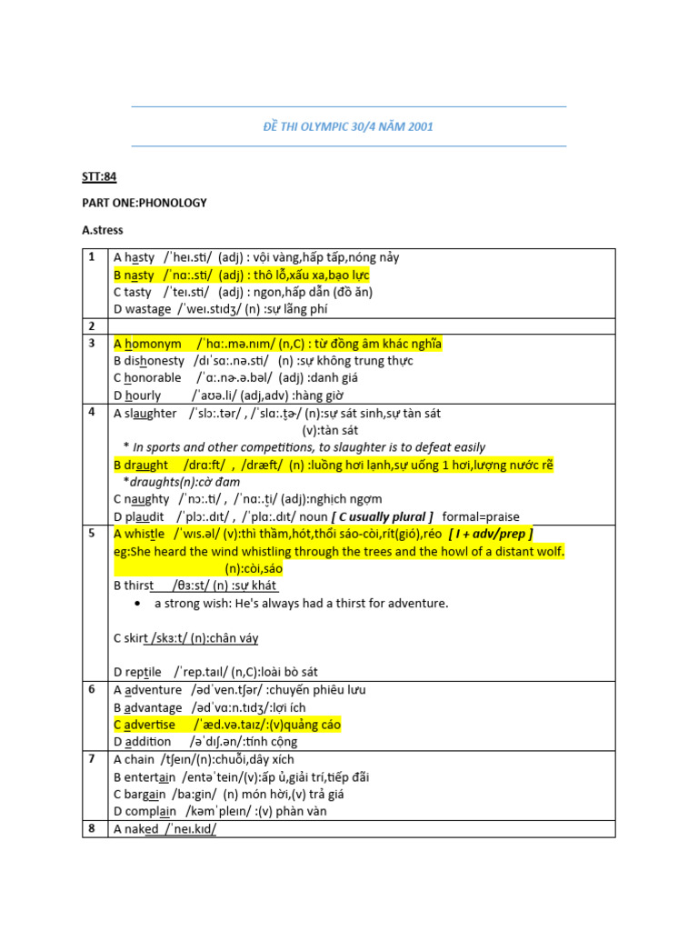 ĐỀ THI OLYMPIC 30 | PDF