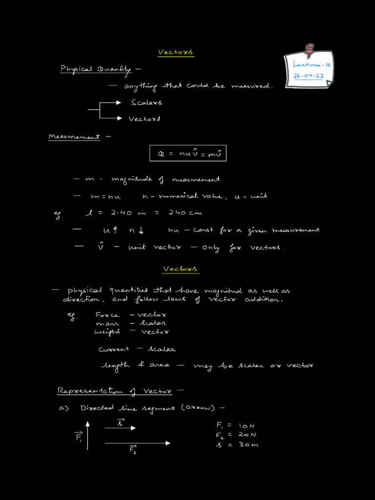 Vectors | PDF | Euclidean Vector | Algebra