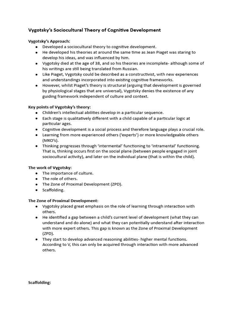 Vygotsky | PDF | Psychological Concepts | Psychological Theories