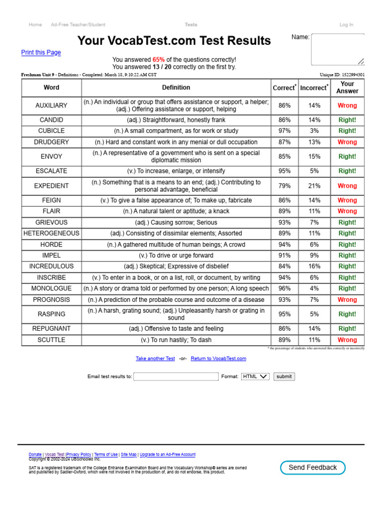Unit 9 Definitions | PDF
