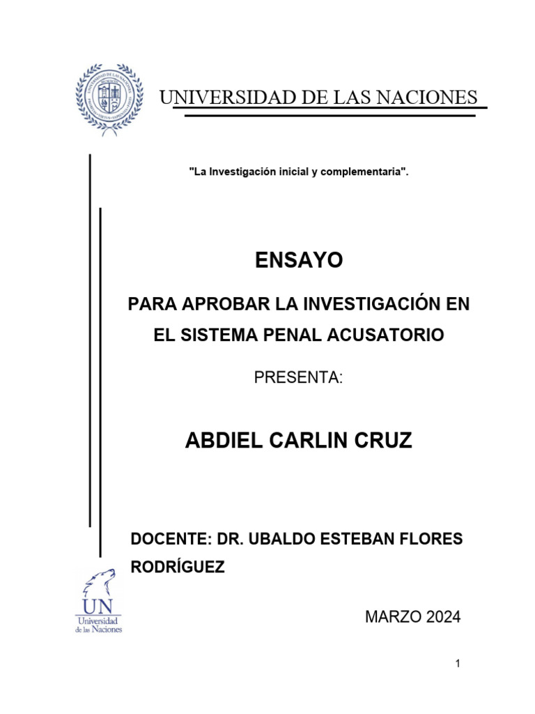 Investigacion Inicial y Complementaria | PDF | Queja | Justicia