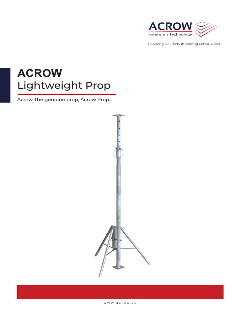 Acrow-Lightweight Prop Final 1 V2 | PDF | Scaffolding | Pipe (Fluid Conveyance)