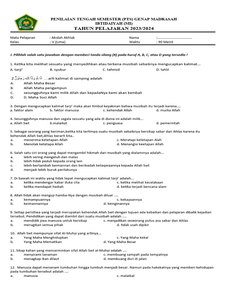 Hikmah Kehendak Allah dalam Musibah | PDF