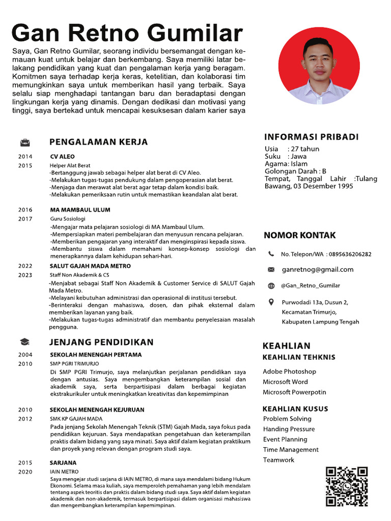 CV Gan Terbaru 2023 - Compressed | PDF