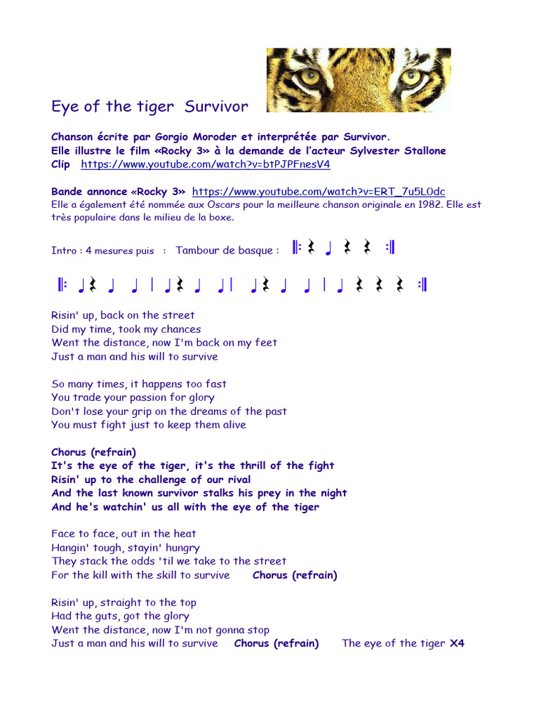 Eye of The Tiger | PDF