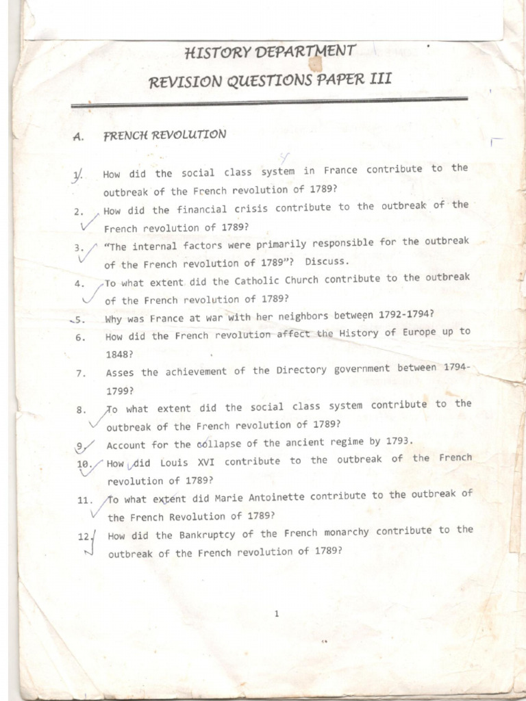 HISTORY Paper 3 Alevel TOPICAL QUESTIONS BY HASSAN | PDF