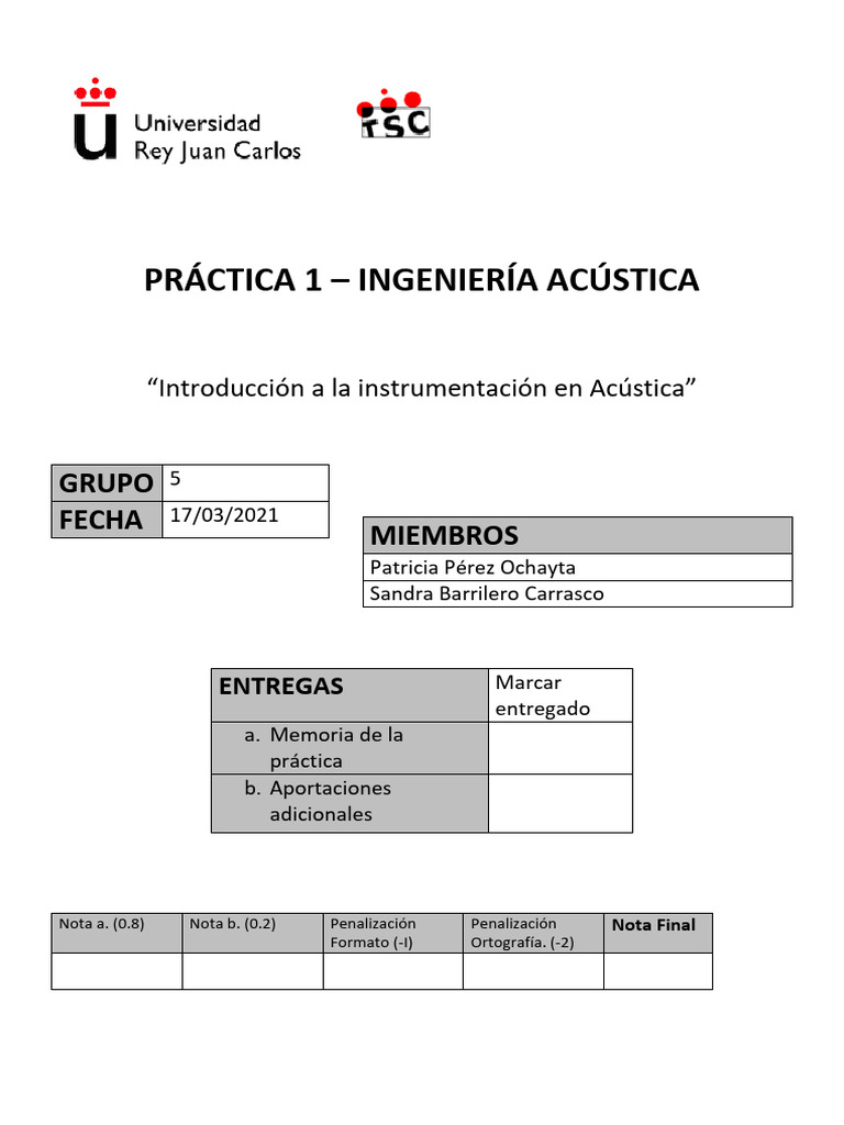URJC IA1 Práctica1 Grupo5 | PDF | Decibel | Micrófono