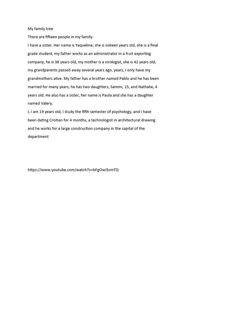 My Family Tree Overview and Details | PDF