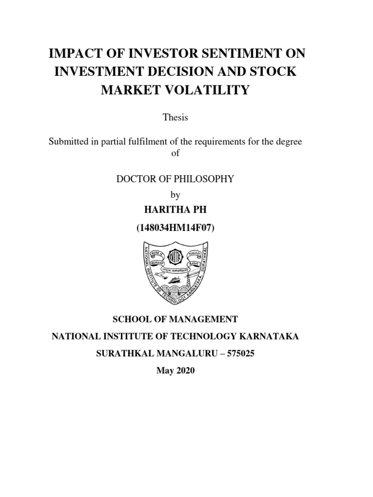 Investor Sentiment and Stock Market Volatility | PDF | Investing ...