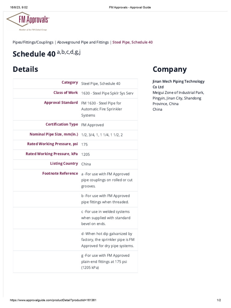 FM Approvals - Approval Guide | PDF | Pipe (Fluid Conveyance ...