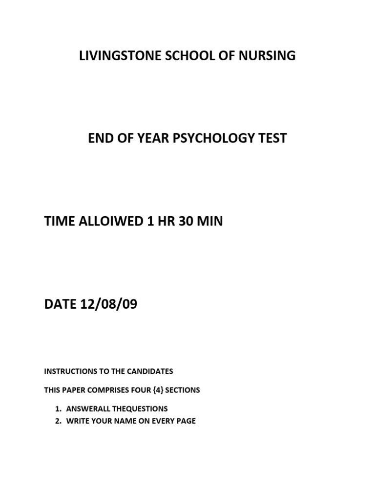 Psycho Test. | PDF | Id | Psychology