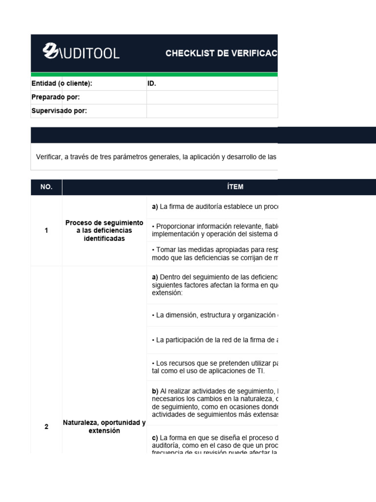 AH-07 Checklist de Verificación de Las Actividades de Seguimientos ...