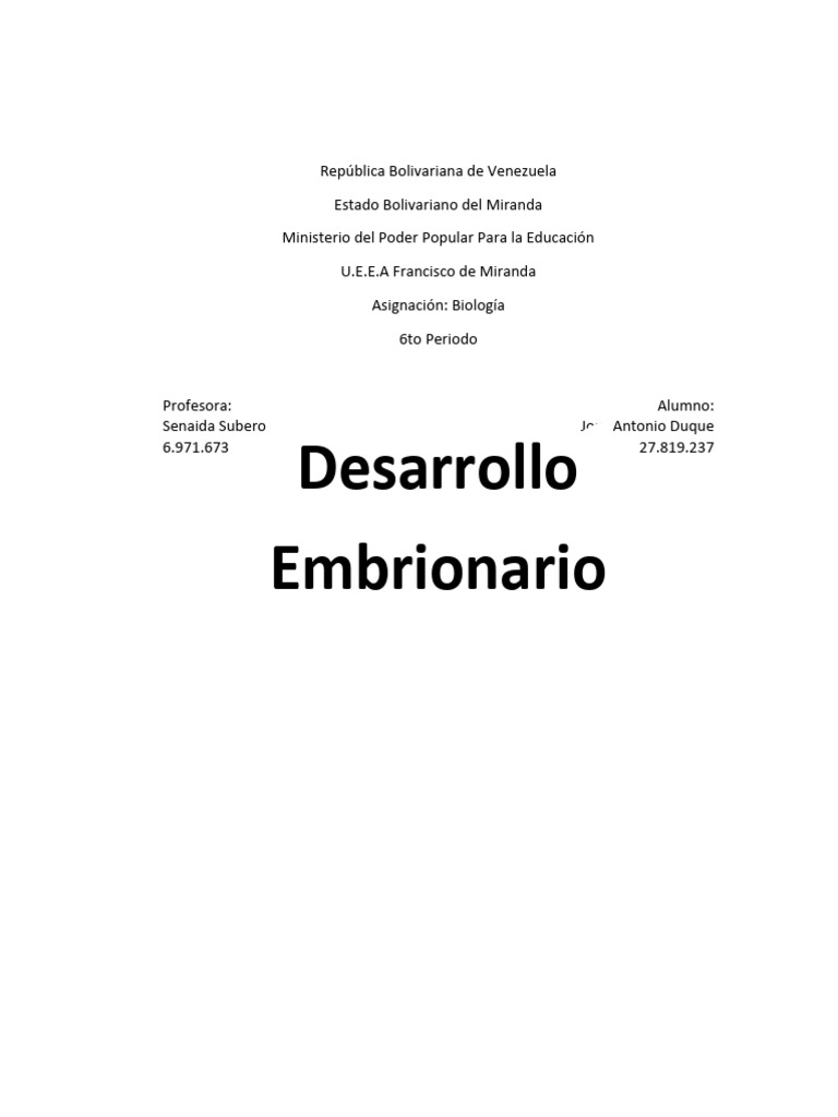 Trabajo de Biología | PDF | Clonación | Embrión