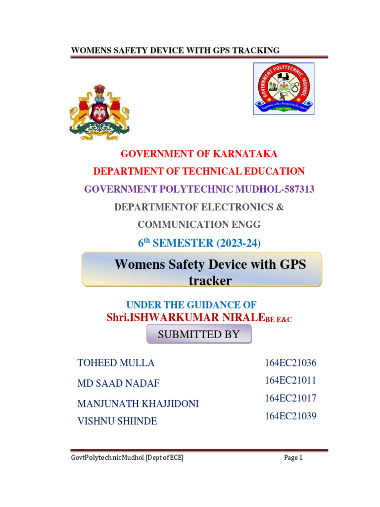 Women's Safety Tech Project | PDF | Telecommunications | Gsm