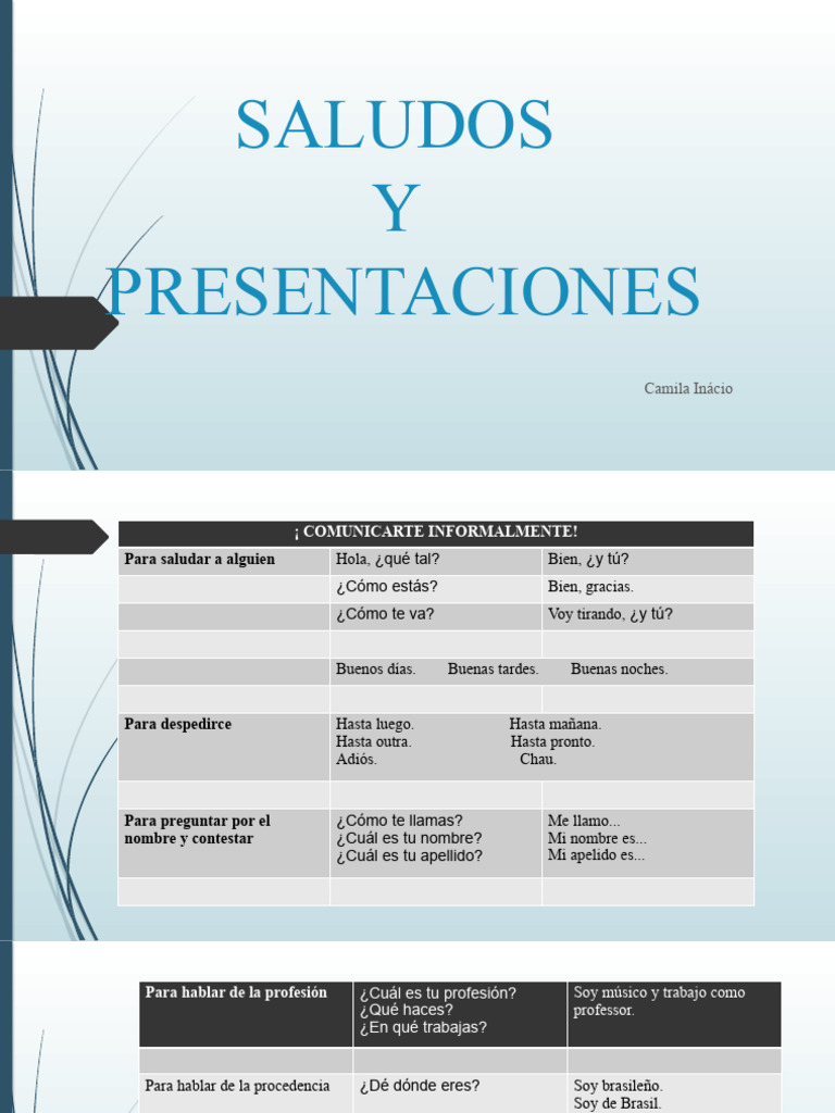 Saludos 01 - Sem Atividade | PDF