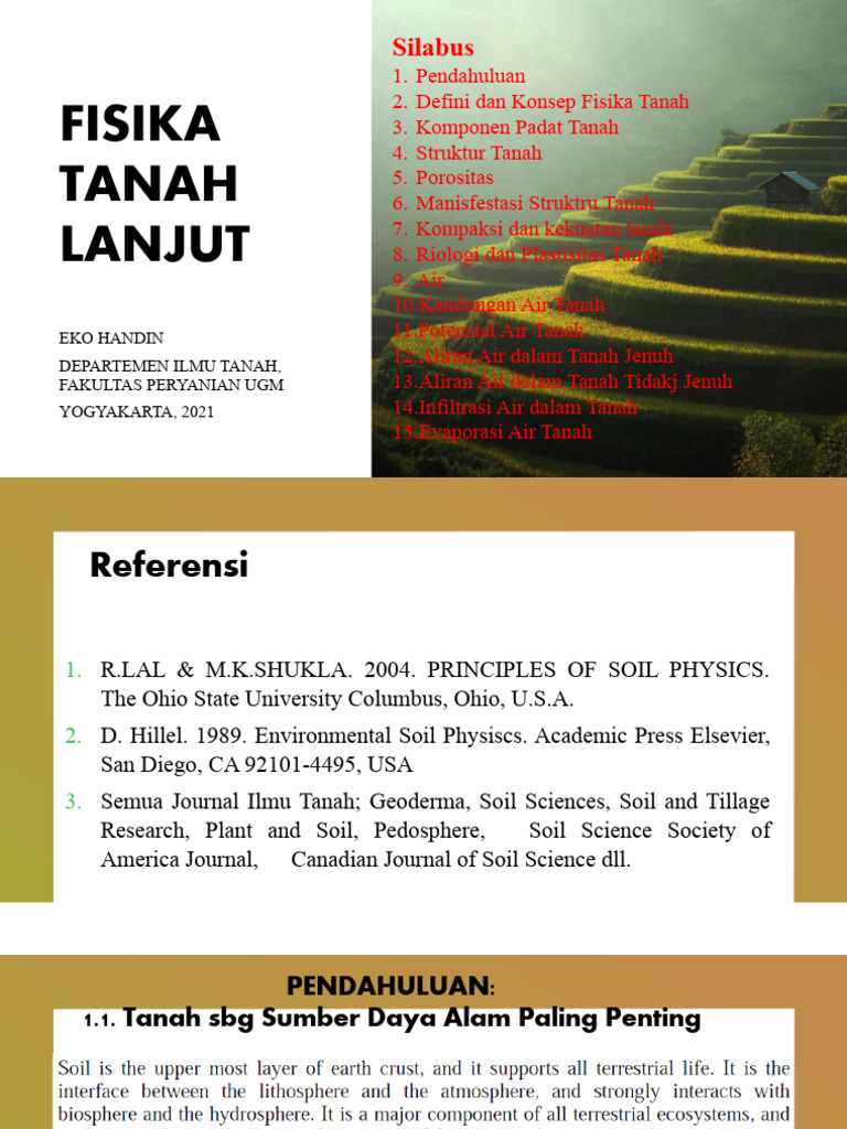 Fisika Tanah Lanjut 1 | PDF | Porosity | Soil