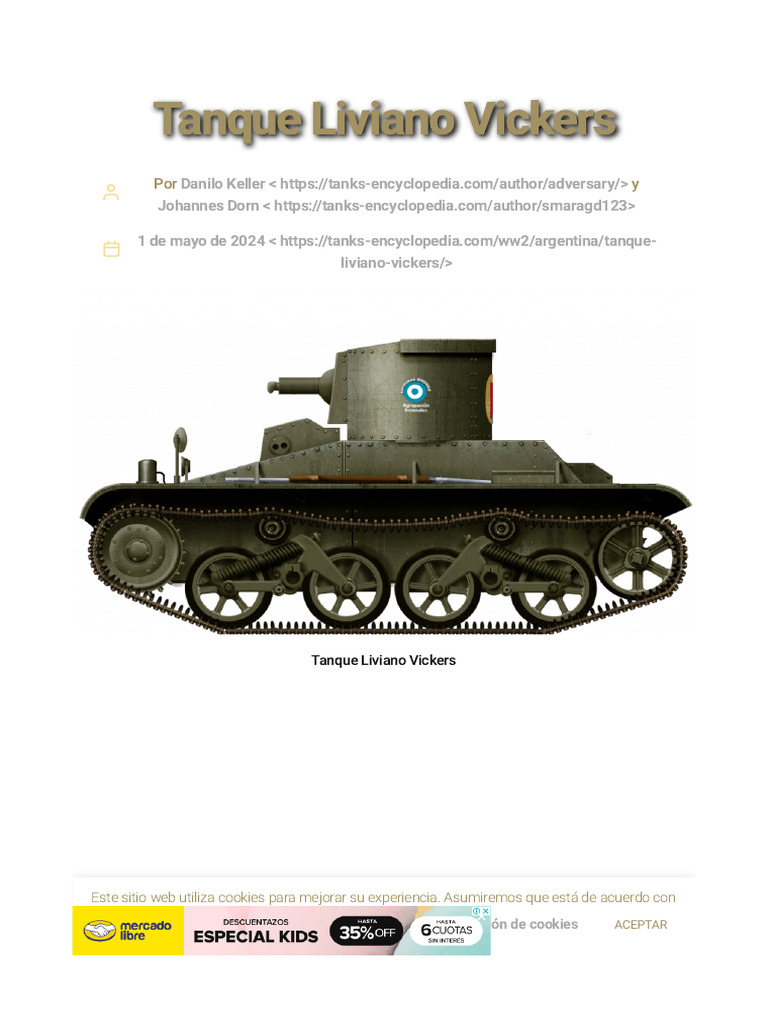 Tanque Liviano Vickers - Enciclopedia de Tanques | PDF | Tanques | Vehículos blindados de combate