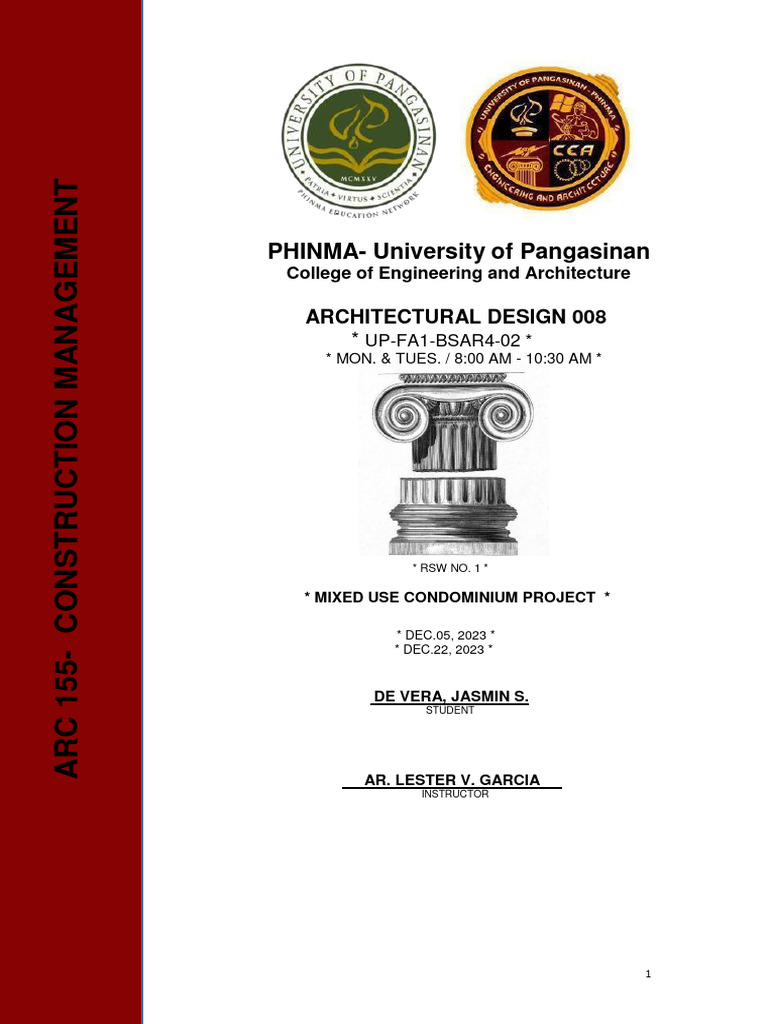 RSW Arc 155 | PDF | Project Management | Construction Management