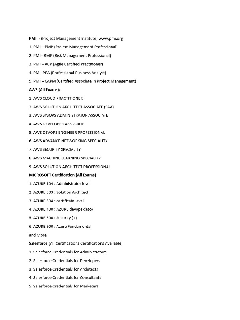 New Updated Certifications List | Download Free PDF | Cisco ...