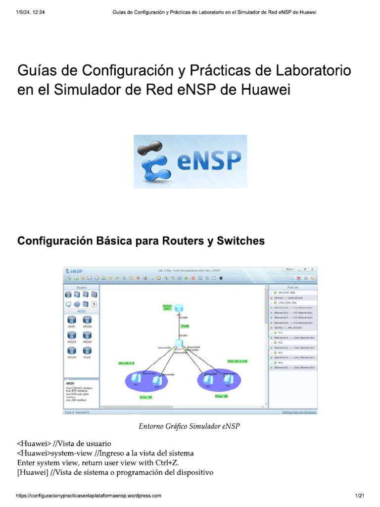 Configuracion SW Huawei | PDF