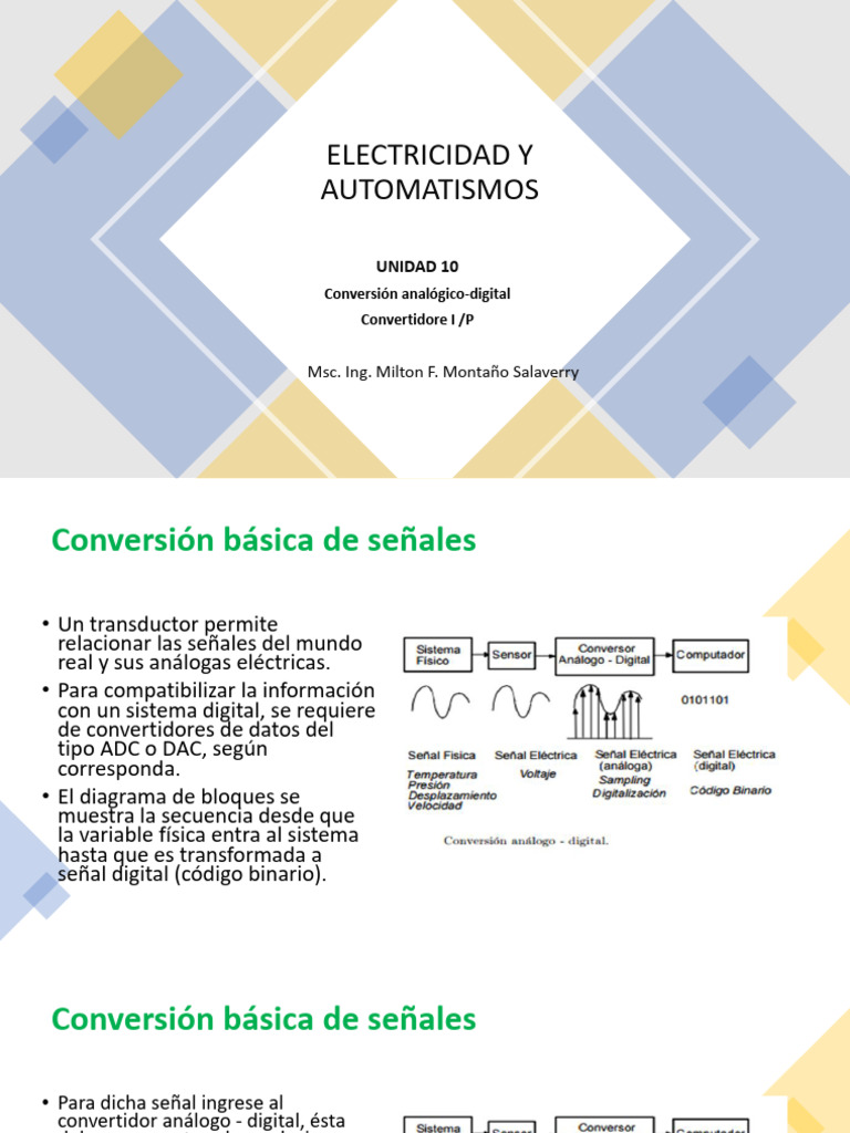 Unidad 10 Conversion Analogico Digital Pdf Conversor Analógico A