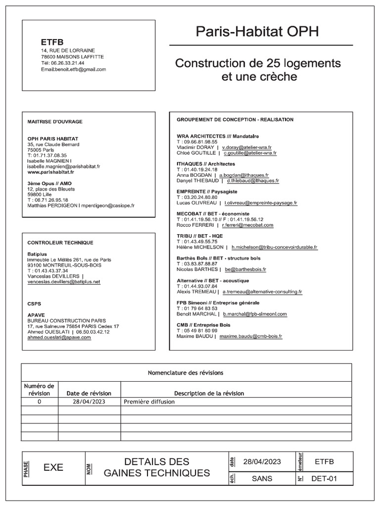 Det-01 Details Des Gaines Techniques Ind.0 | PDF